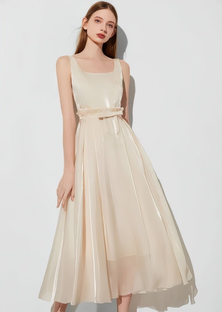 Satin Sheer Two-Piece Style Dress - Vera Lumina